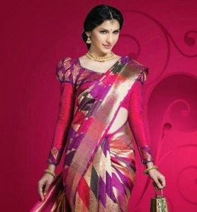 Puff Sleeve Blouse Designs for South Indian Wedding Saree ...